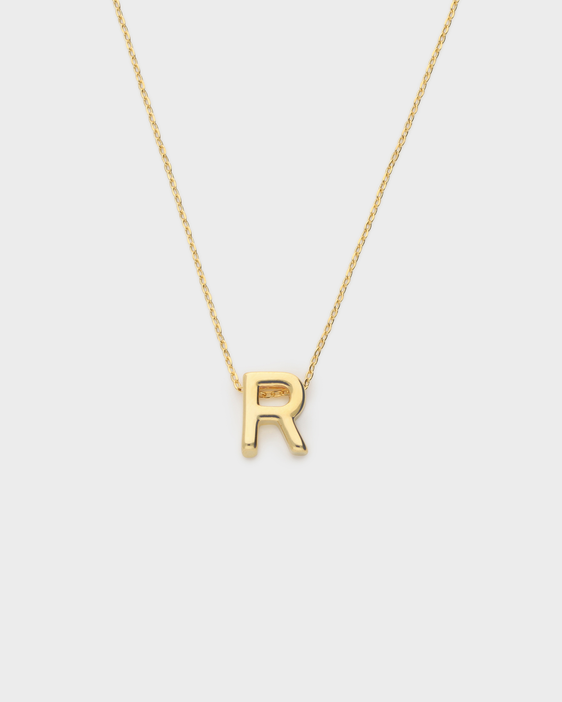 Initial ‘R’ Necklace in Gold | Kaleido Jewellery