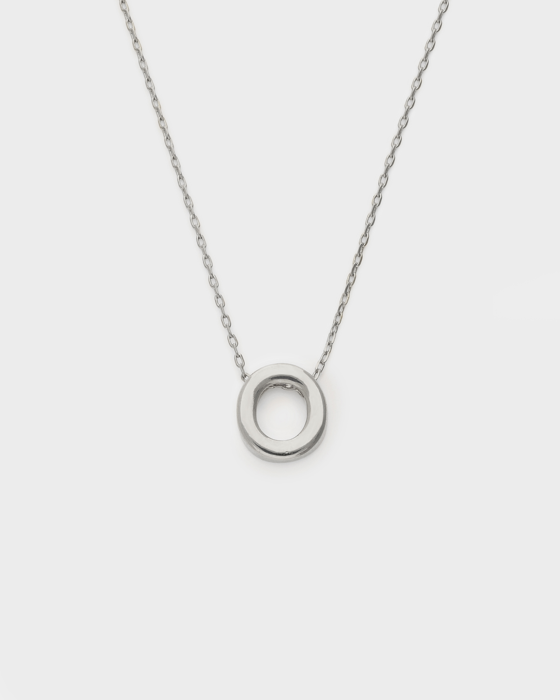 Initial ‘O’ Necklace in Silver | Kaleido Jewellery